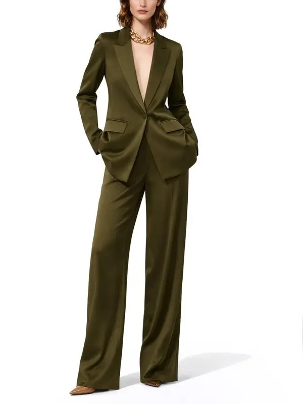 Max Mara Envers Satin Blazer - Green