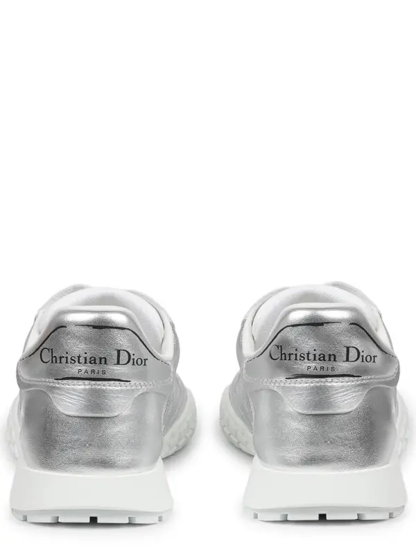 Dior Leather Logo Sneakers - Silver