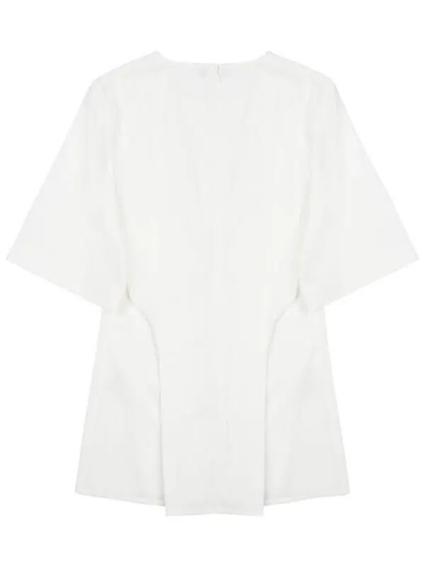 TOTEME Pleated V-neck Blouse - White