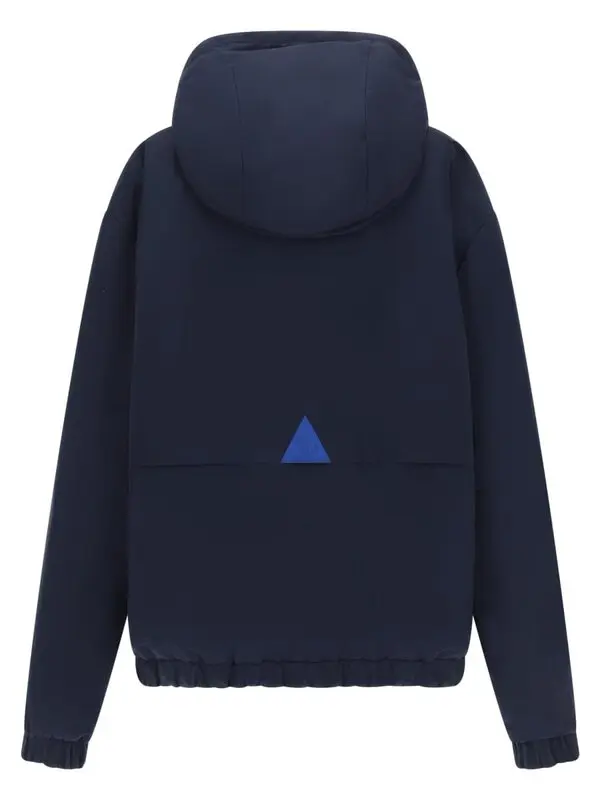 Moncler Bomber Jacket With Hood - Blue