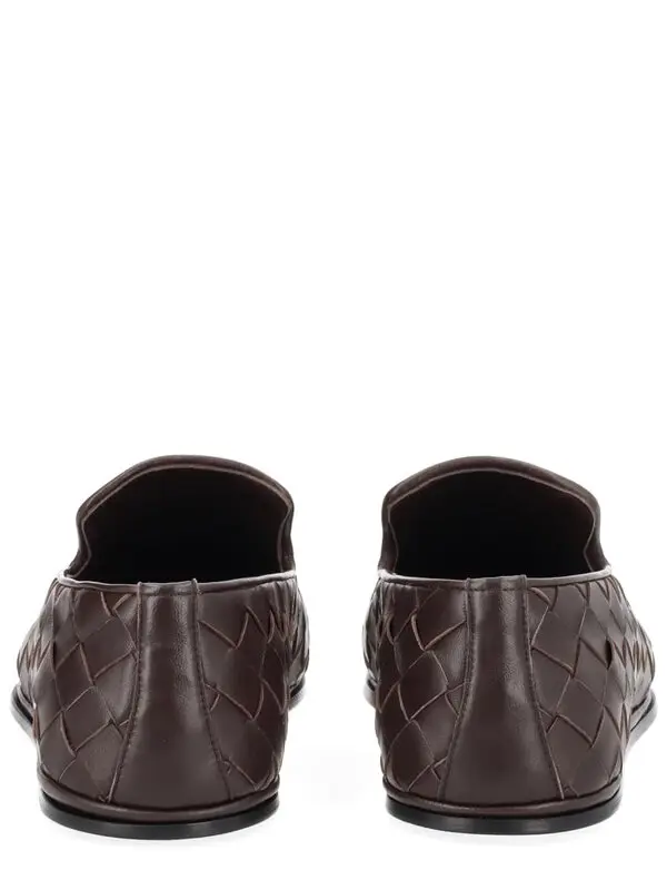 Bottega Veneta Slipper Sunday Woven Leather Slip-on Loafers - Brown