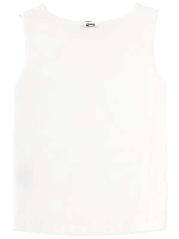 Herno Cotton Blend Sleeveless Top - White