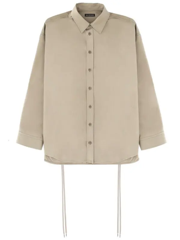 Balenciaga Shirt With Laces - Cream