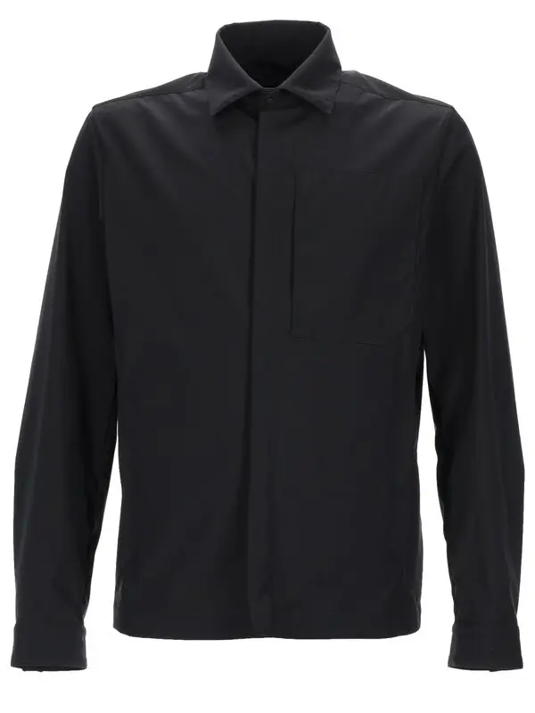 Herno Overshirt In Misto Lana - Black