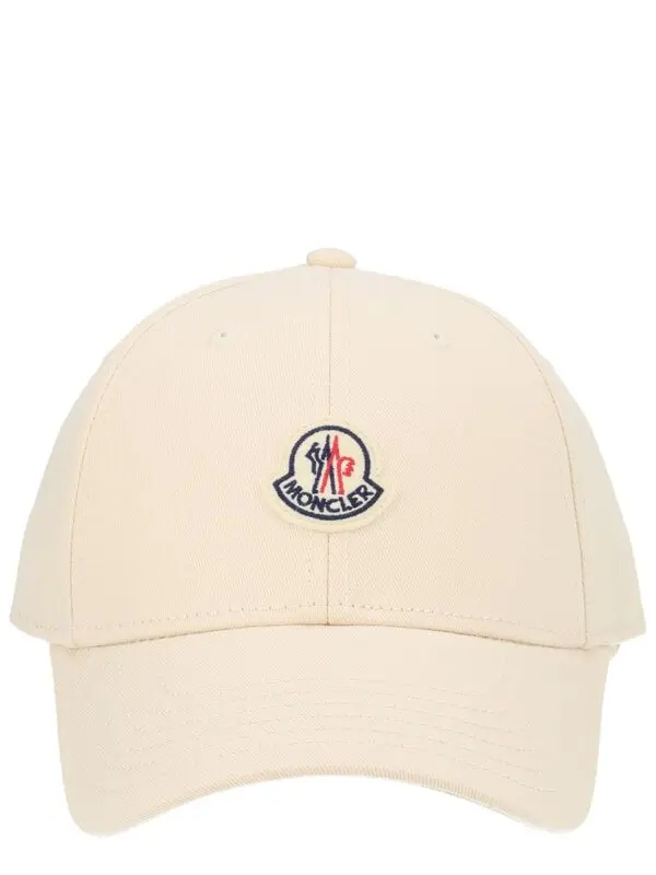 Moncler Baseball Cap With Logo - Cream