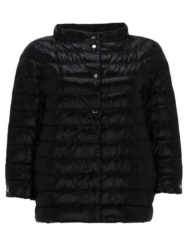 Herno Cropped Padded Down Jacket - Black
