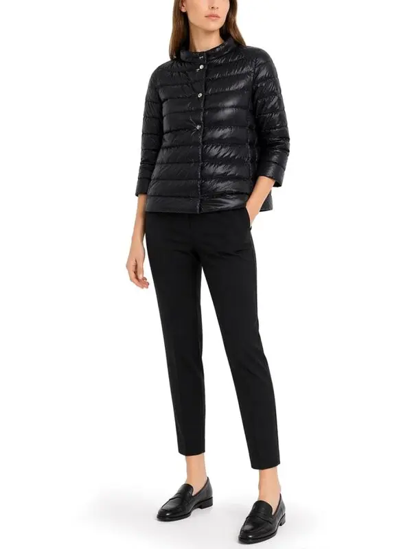 Herno Cropped Padded Down Jacket - Black
