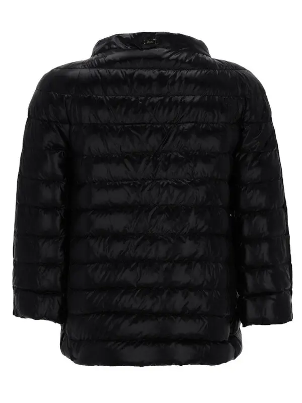 Herno Cropped Padded Down Jacket - Black