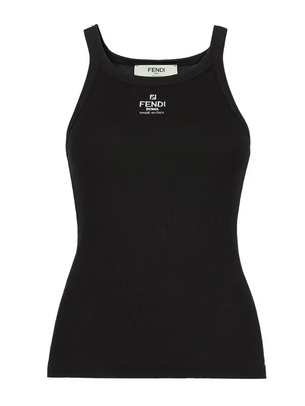 Fendi Top With Embroidered Logo