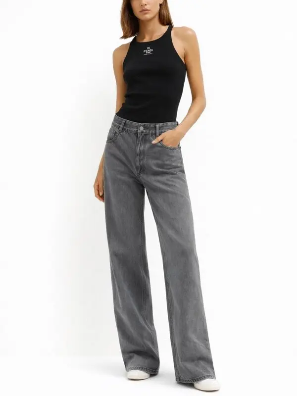 Fendi Top With Embroidered Logo