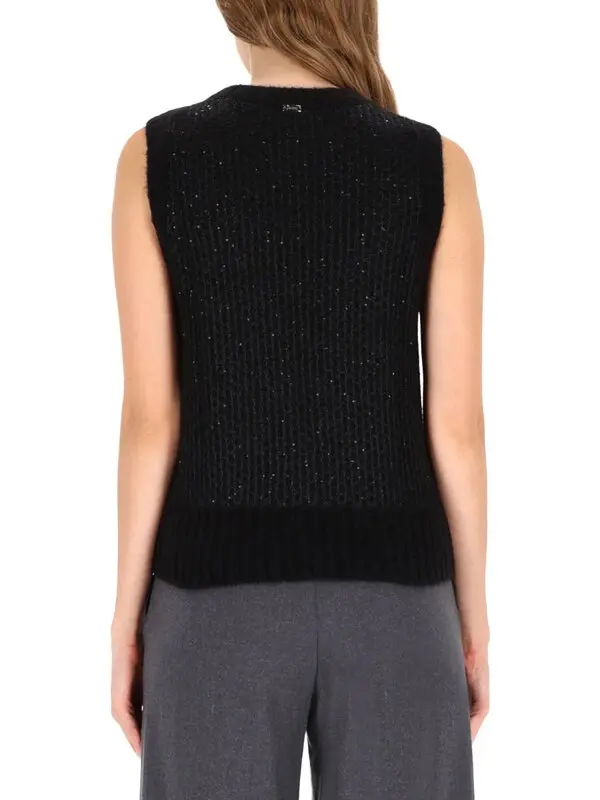 Herno Metallic Effect Sequined Vest