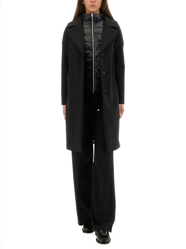 Herno Wool Blend Coat With Technical Bib