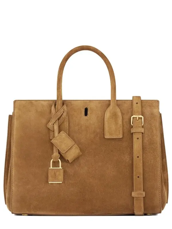 Saint Laurent Sac De Jour Small Suede Top Handle Bag - Brown