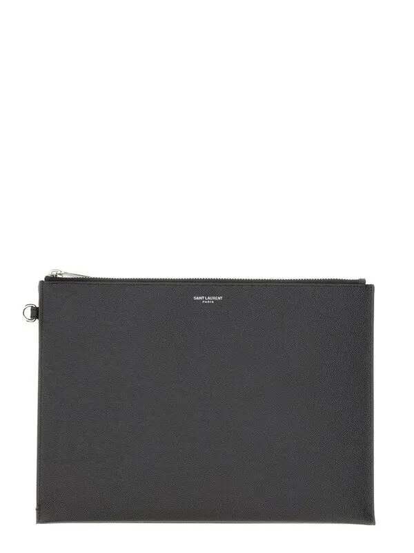 Saint Laurent Porta Tablet Con Zip