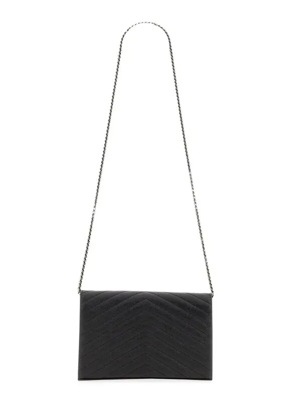 Saint Laurent Cassandre Chain Pouch - Black