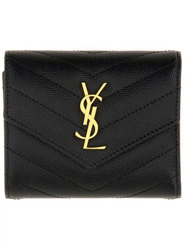 Saint Laurent Portafoglio Cassandre Matelassé Multi-fold - Black