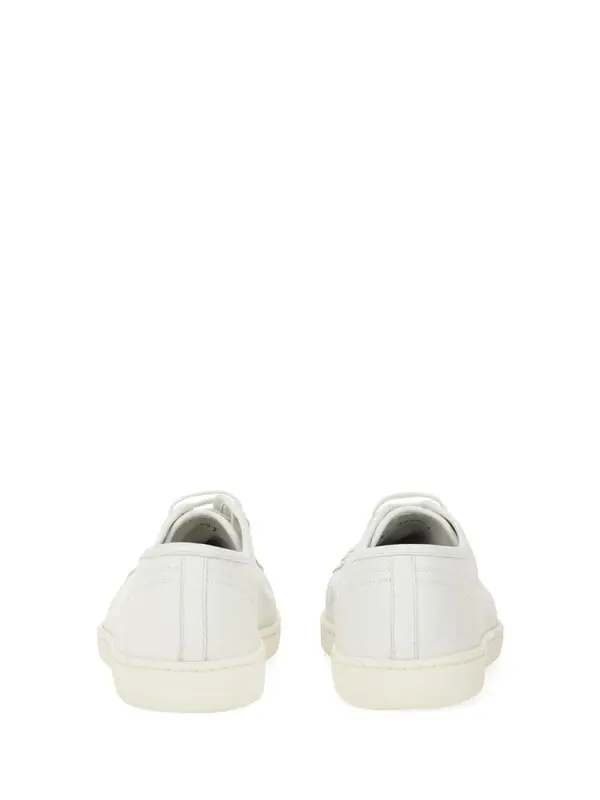 Saint Laurent Smooth Leather Lace-up Sneakers - White