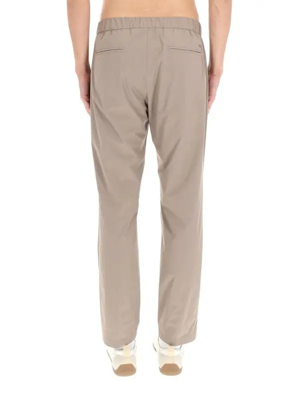 Herno Tailored Stretch Logo Pants - Gray