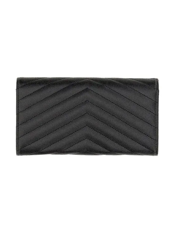 Saint Laurent Portafogli Con Logo Monogram - Black