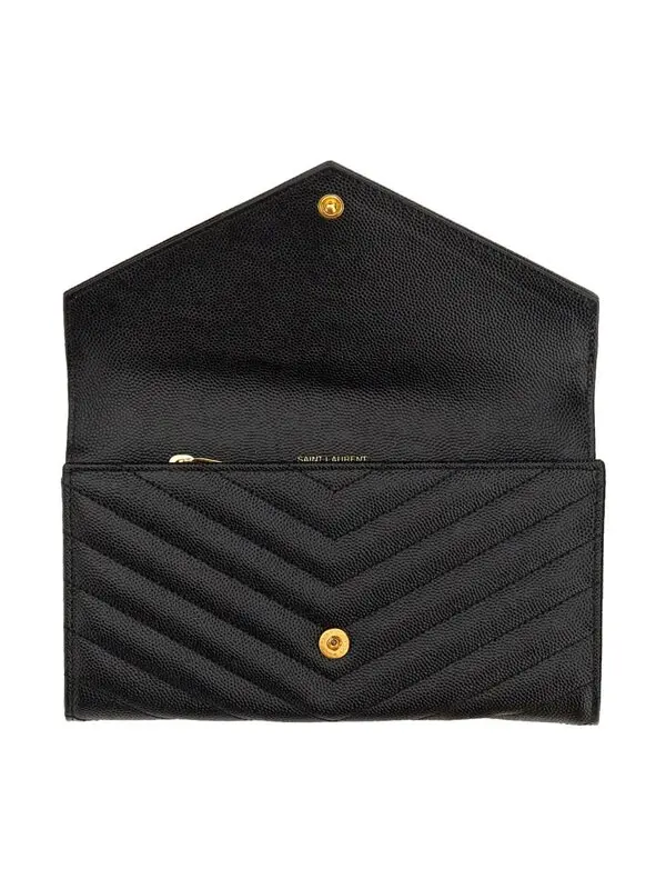 Saint Laurent Portafogli Con Logo Monogram - Black