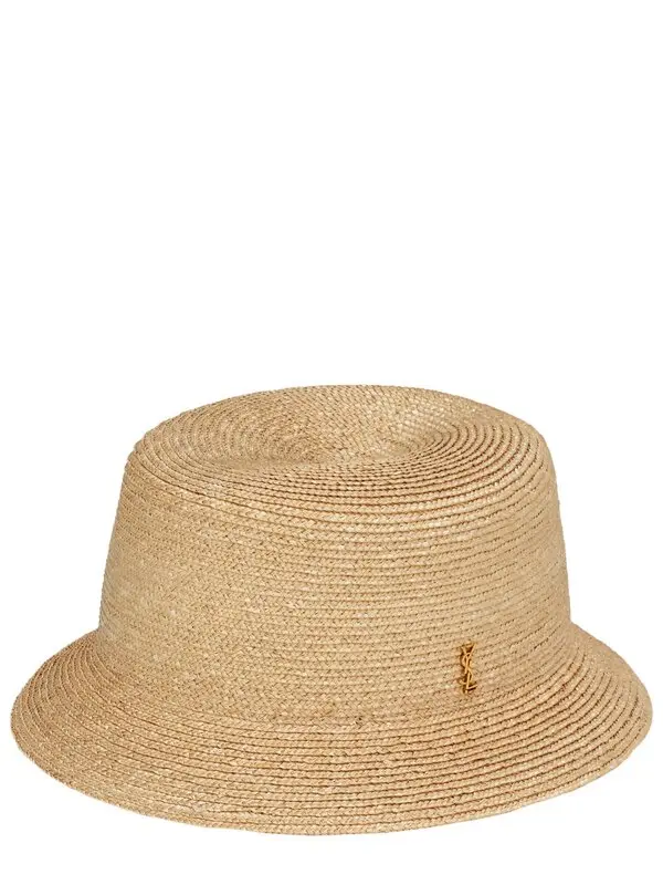 Saint Laurent Cappello Fedora In Paglia