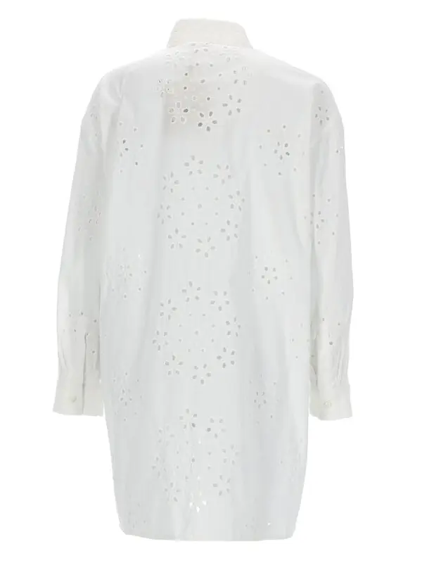 Herno Long Shirt With Perforated Pattern
