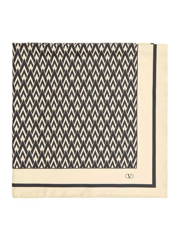 Valentino Garavani Printed Silk Scarf - Yellow