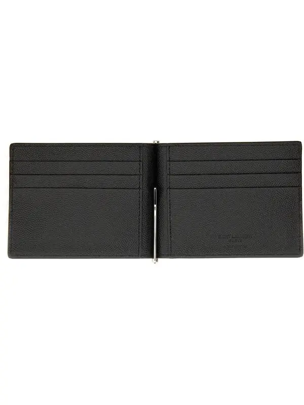 Saint Laurent Portacarte Con Clip Per Banconote