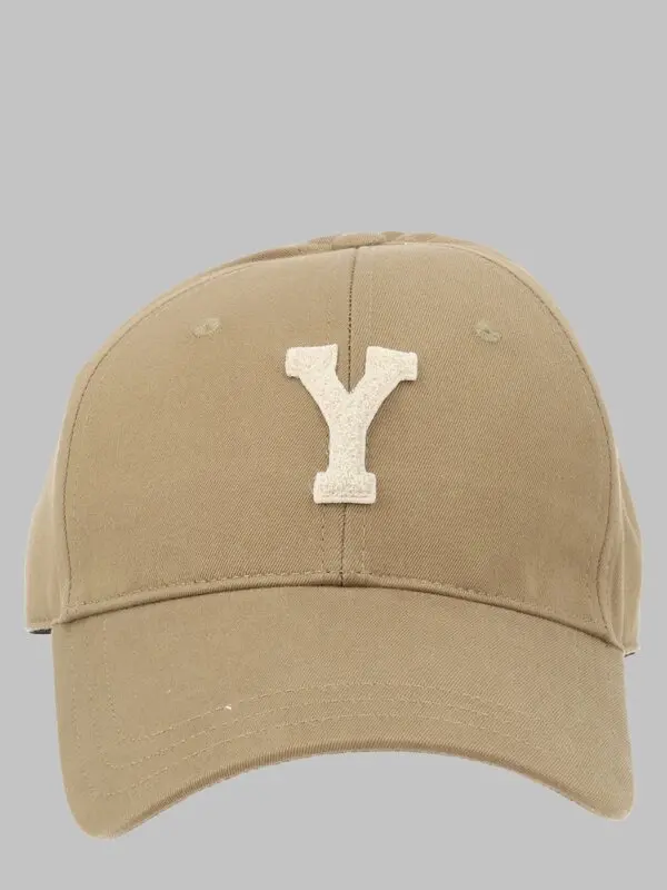Saint Laurent Baseball Cap With Patch - Cream