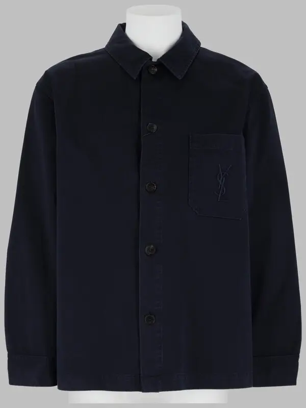 Saint Laurent Overshirt Cassandre - Blue