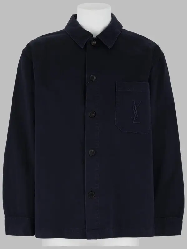 Saint Laurent Overshirt Cassandre - Blue