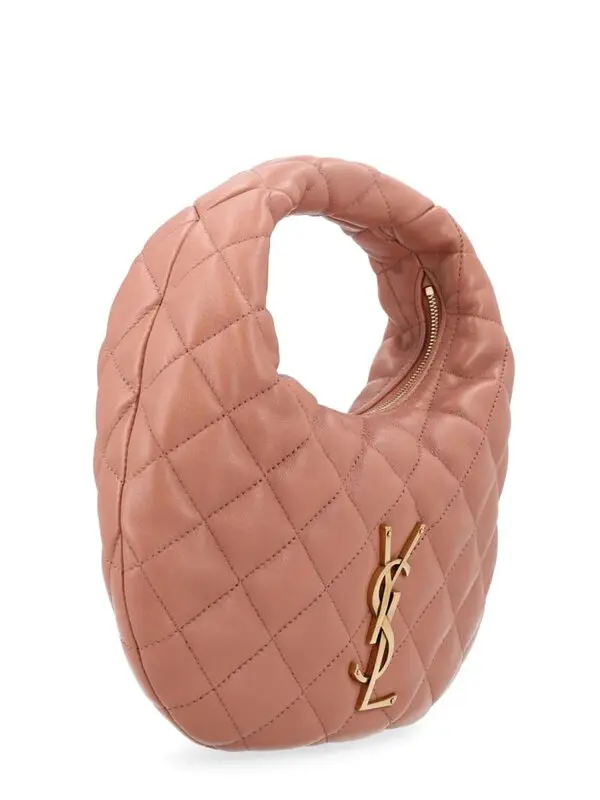 Saint Laurent Quilted Lambskin Handheld Bag - Pink