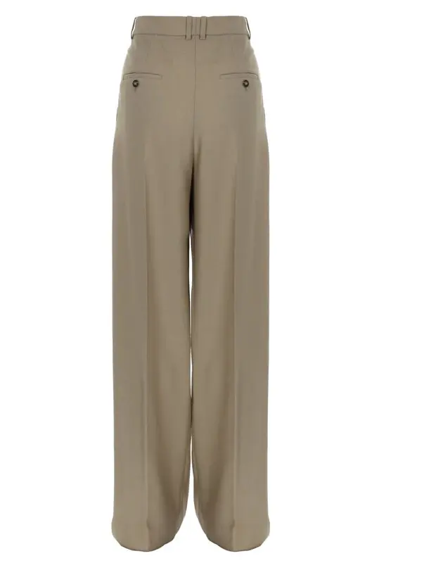 Saint Laurent Pantalone Sartoriale In Lana E Seta