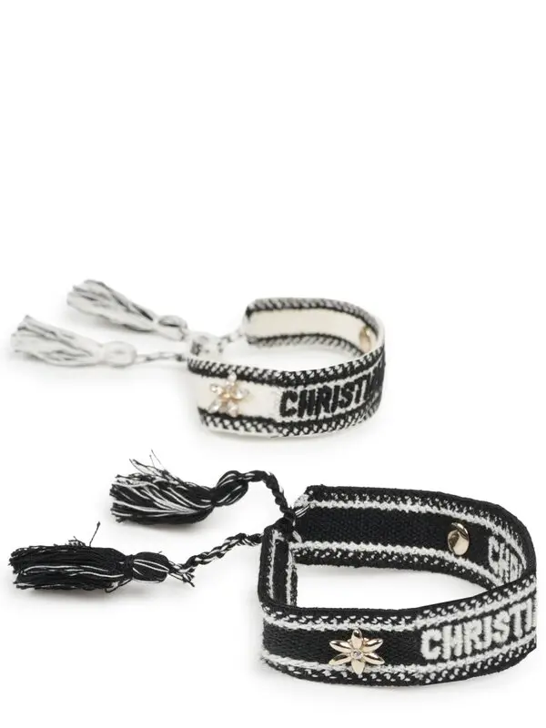 Dior Set Di Due Bracciali Con Logo - Multicolor