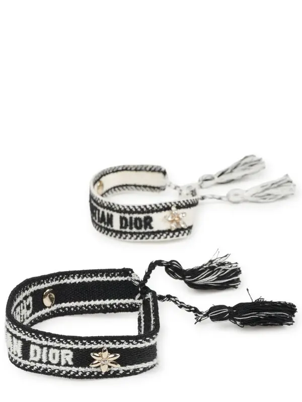 Dior Set Di Due Bracciali Con Logo