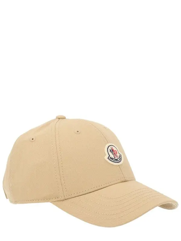Moncler Baseball Cap With Logo - Cream