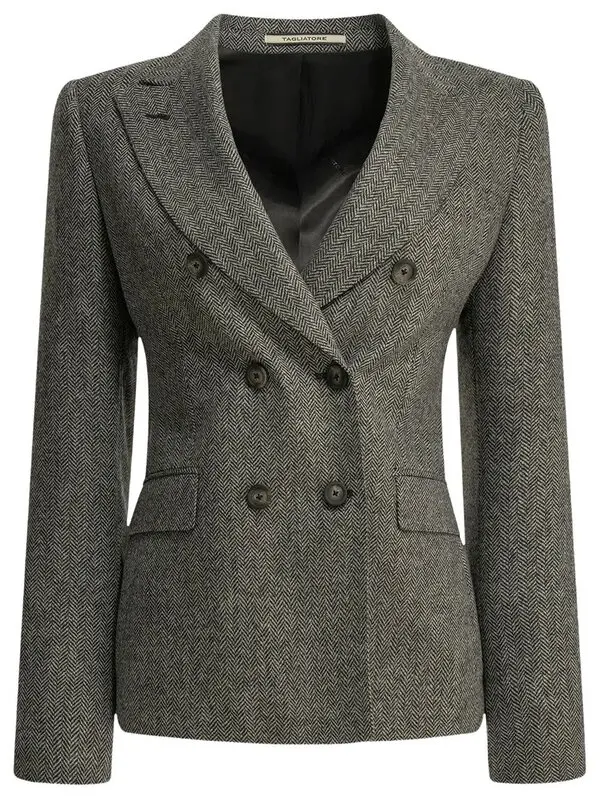 Tagliatore Coreen Double-breasted Houndstooth Jacket