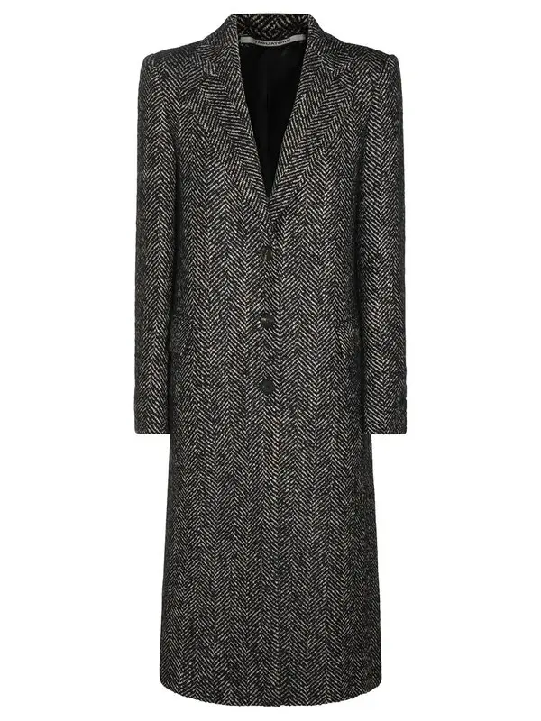 Tagliatore Amanda Houndstooth Coat - Black