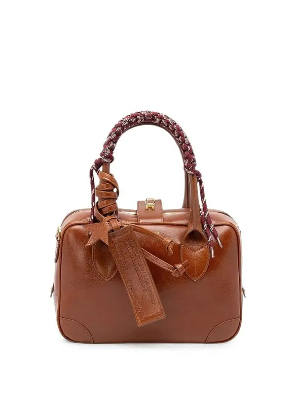 GOLDEN GOOSE Life Bag With Shoulder Strap And Cord Detail - Brown