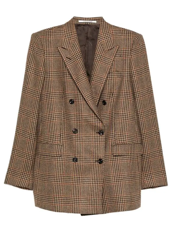 Tagliatore Blazer Jasmine Double-breasted Check Pattern - Brown