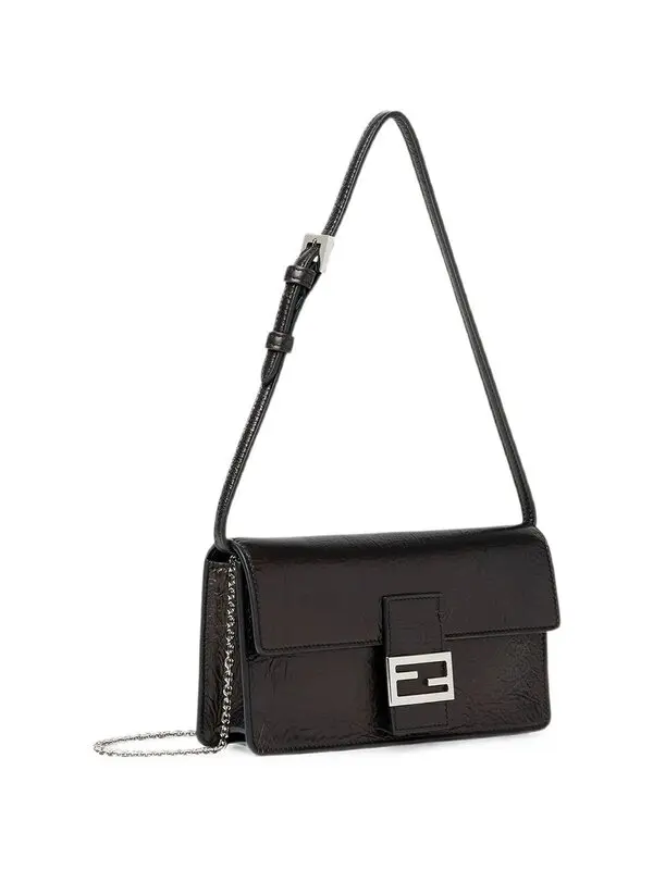 Fendi Wallet On Chain Tube In Crackled Leather