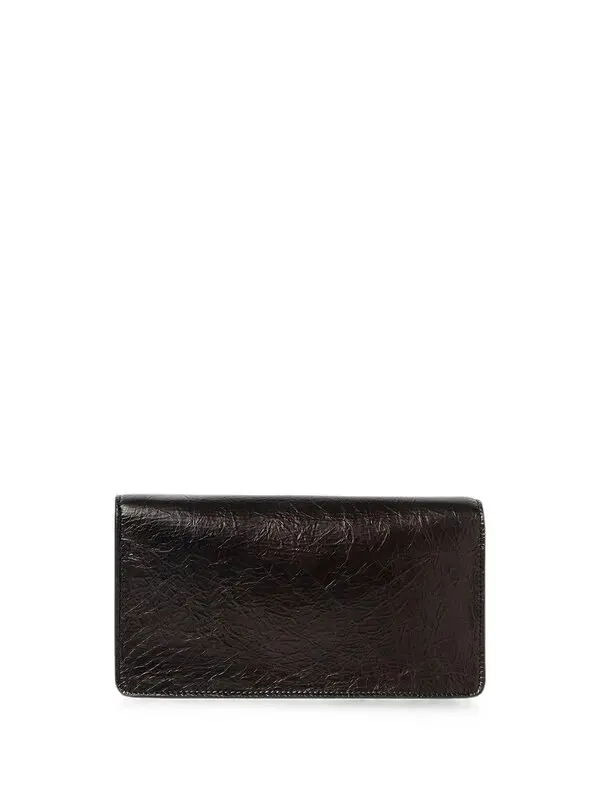 Fendi Wallet On Chain Tube In Crackled Leather