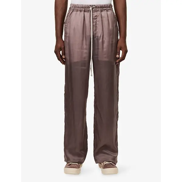 Rick Owens Dietrich Drawstring Satin Trousers