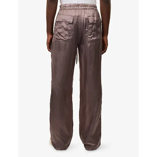 Rick Owens Dietrich Drawstring Satin Trousers