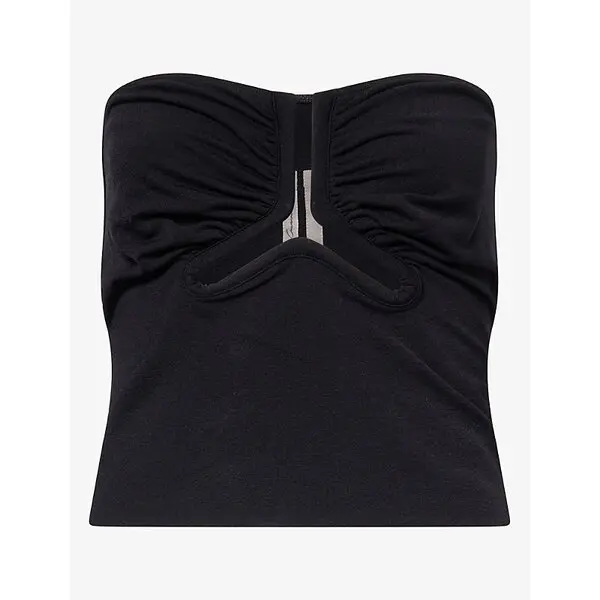Rick Owens Alannah Cut-out Jersey Bustier Top - Black