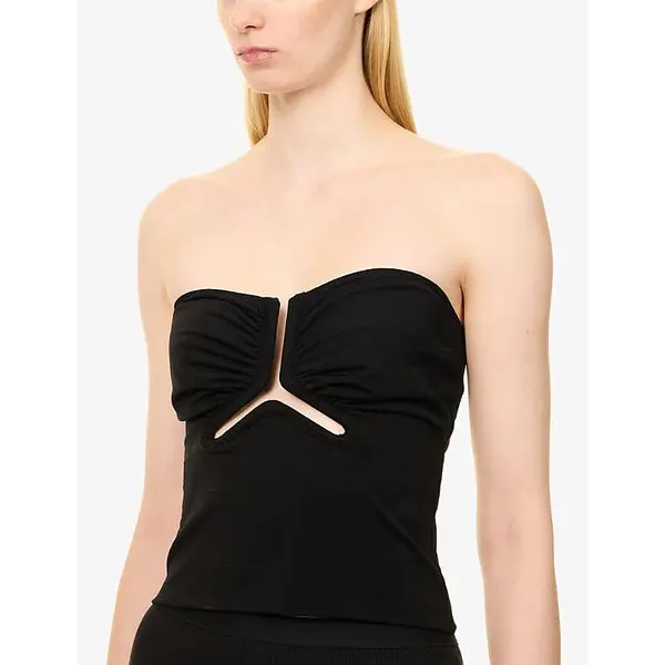 Rick Owens Alannah Cut-out Jersey Bustier Top