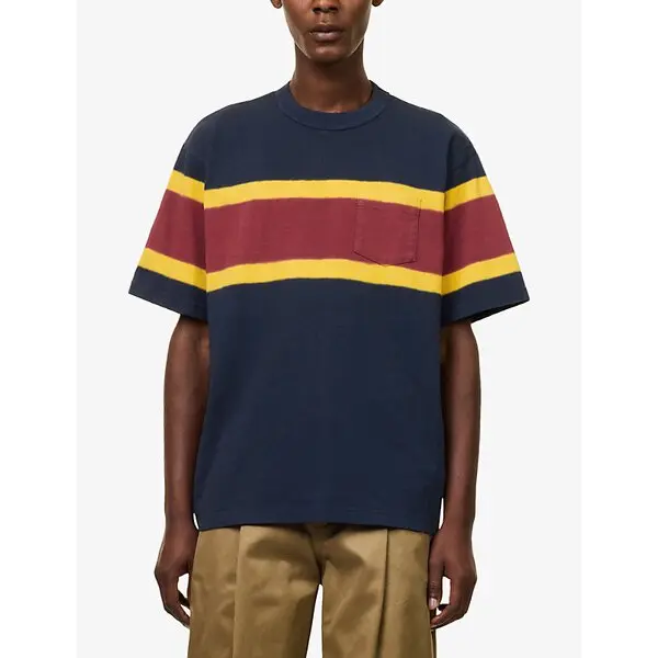 Sacai Chusen-dyed Crew-neck Cotton T-shirt