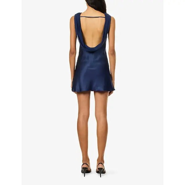 REFORMATION Jonelle Low-back Silk Mini Dress