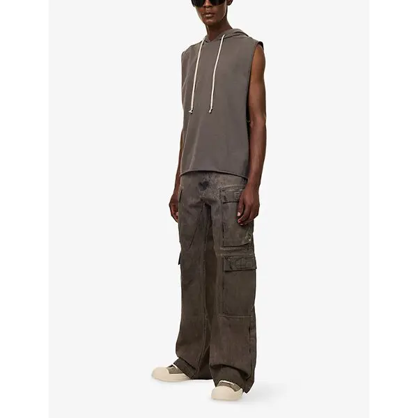 Rick Owens Double Cargo Patch-pocket Denim Jeans