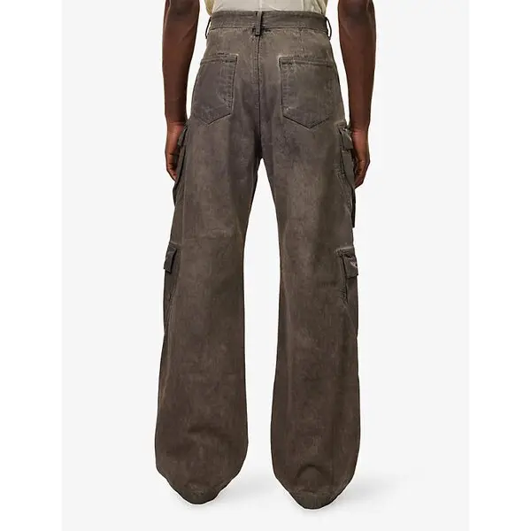 Rick Owens Double Cargo Patch-pocket Denim Jeans